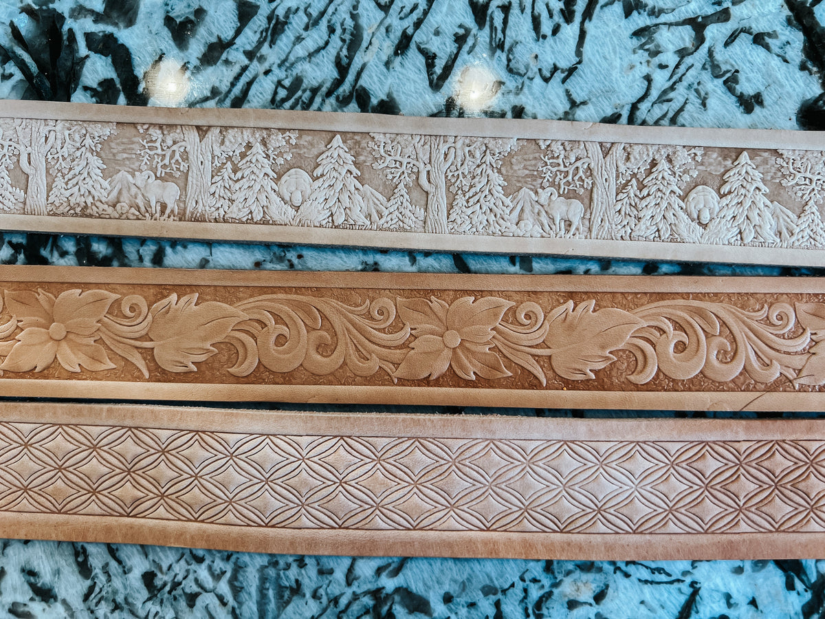 PERSONALIZED | Kids 1.5” Wide Leather Belt - Hunting Theme – EBELA Designs